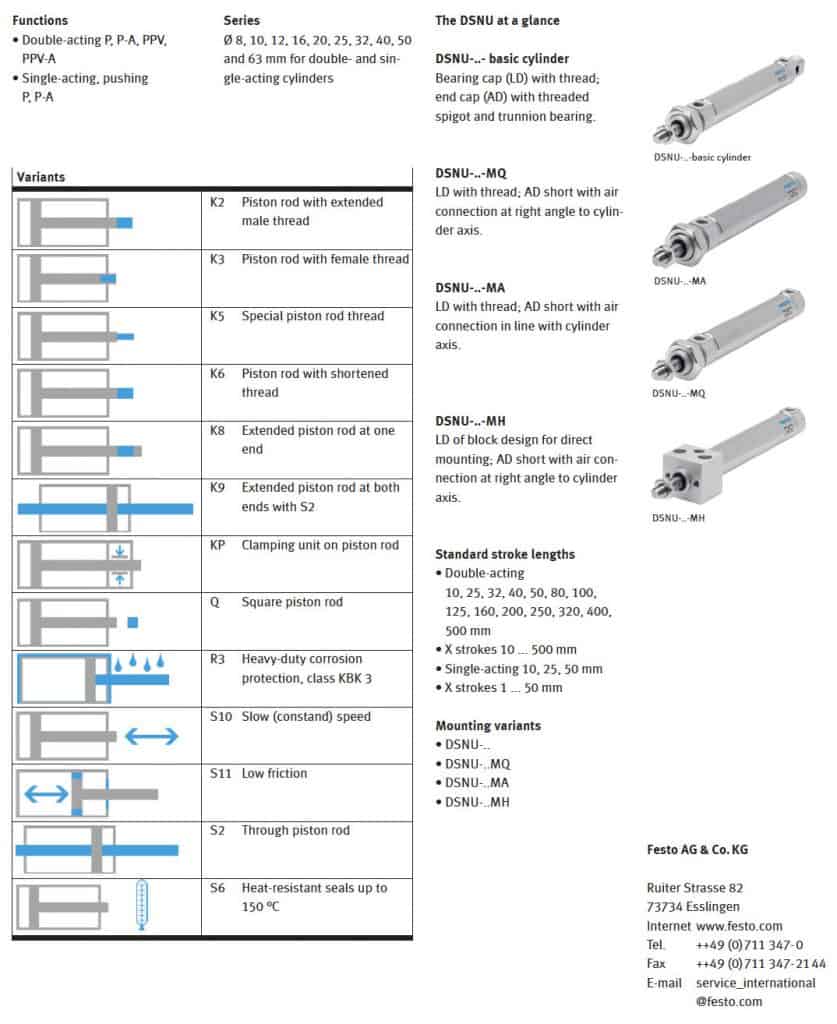 The DSNU modular round-cylinder system by FESTO | Pneumatics Today